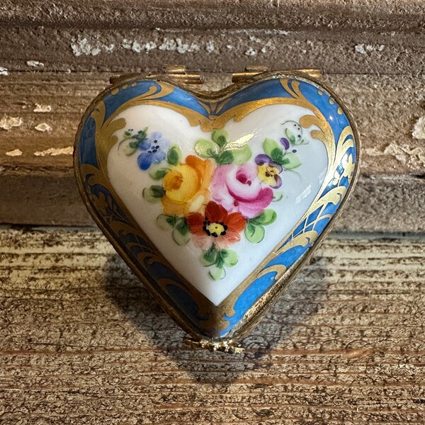Limoges Heart Box - Etsy