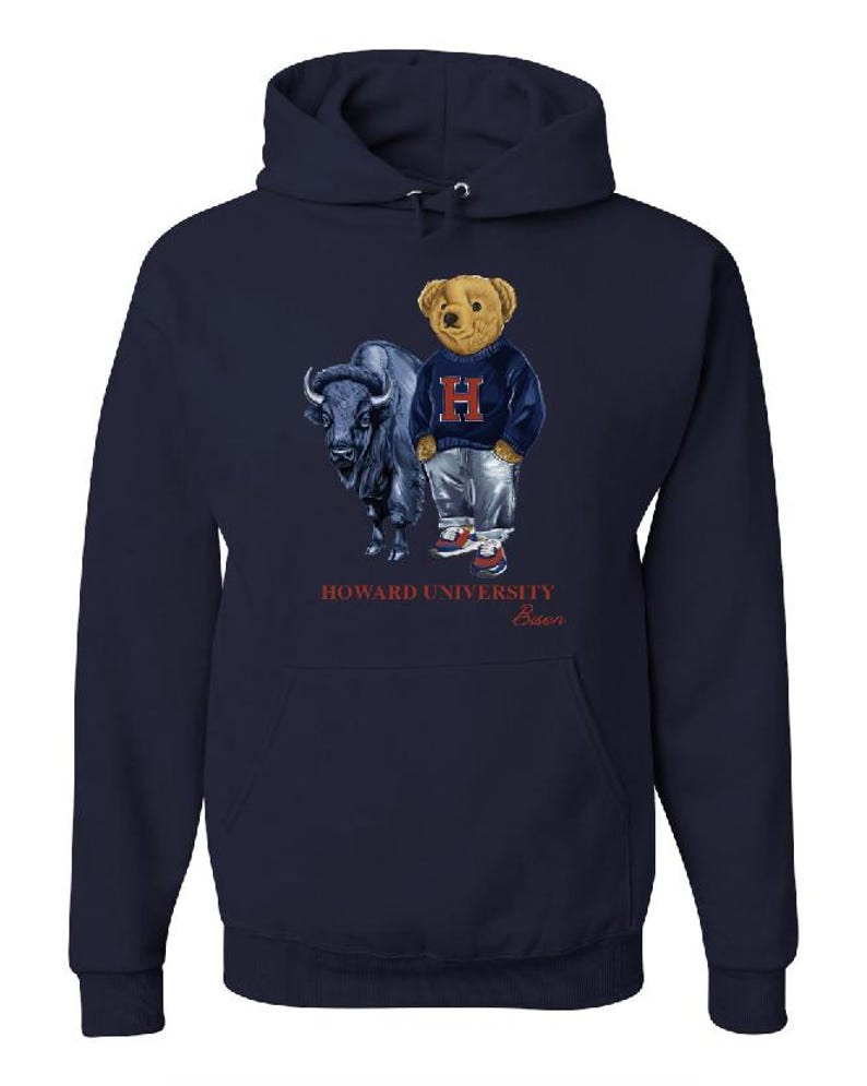 Polo Bear Inspired Howard University Hooded Sweatshirt - Etsy