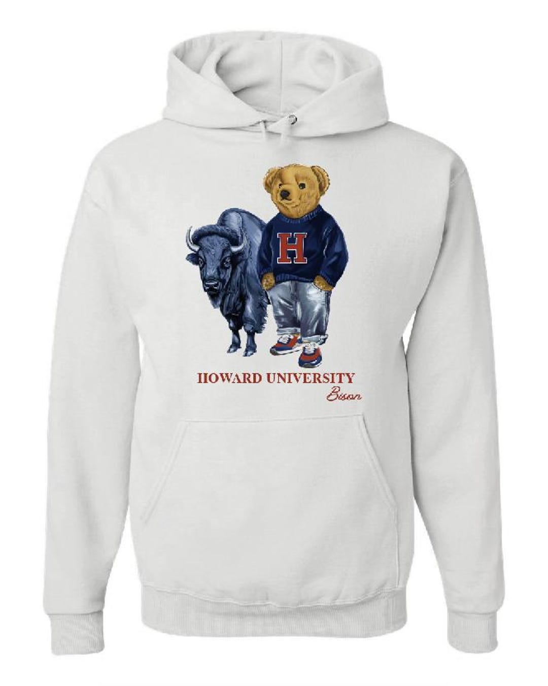 Polo Bear Inspired Howard University Hooded Sweatshirt - Etsy