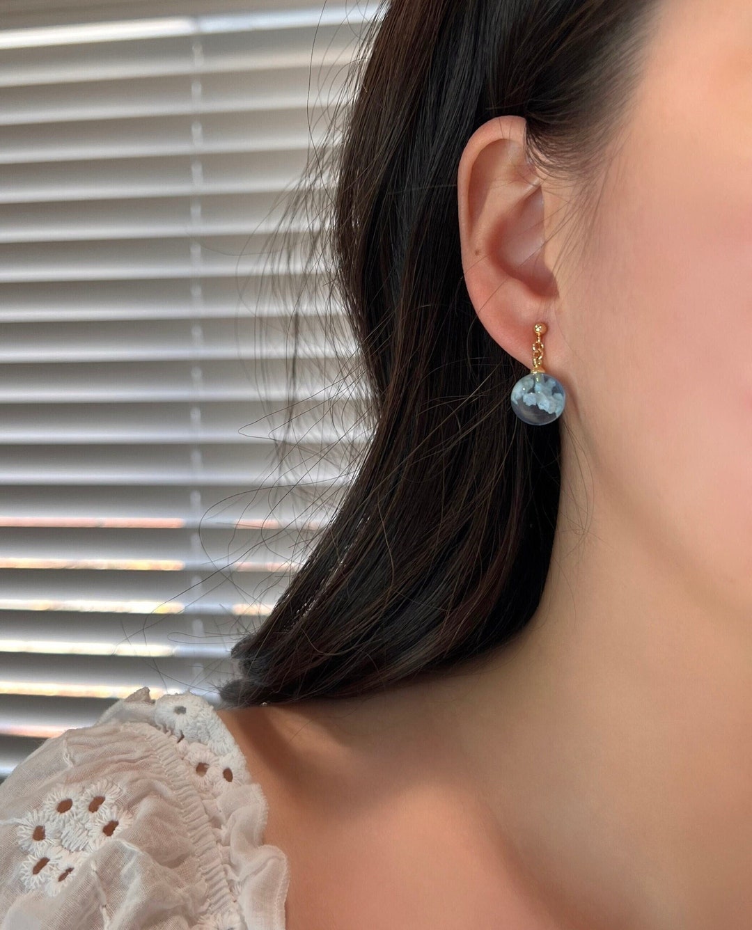Sky and Cloud Piercing/no Piercing Ear Clips, Hypoallergenic 14K Gold ...