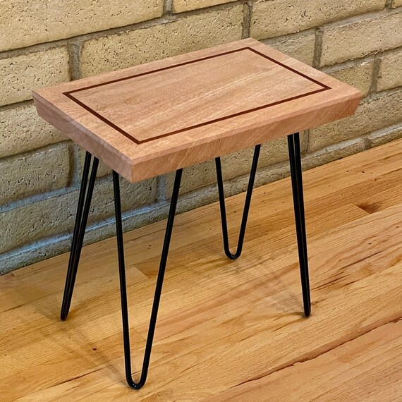Mango Side Table With Padauk Inlay - Etsy