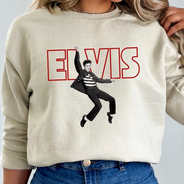 Elvis Presley Sweatshirt the King of Rock and Roll - Etsy