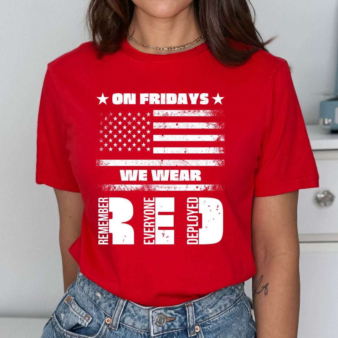 On Friday We Wear Red Shirt, American Red Cross Month T-shirt, American ...