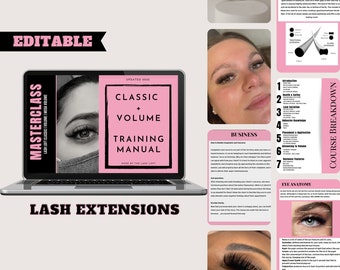 Beginners Classic Eyelash Extensions Manual, Lash Training, Guide, PDF ...