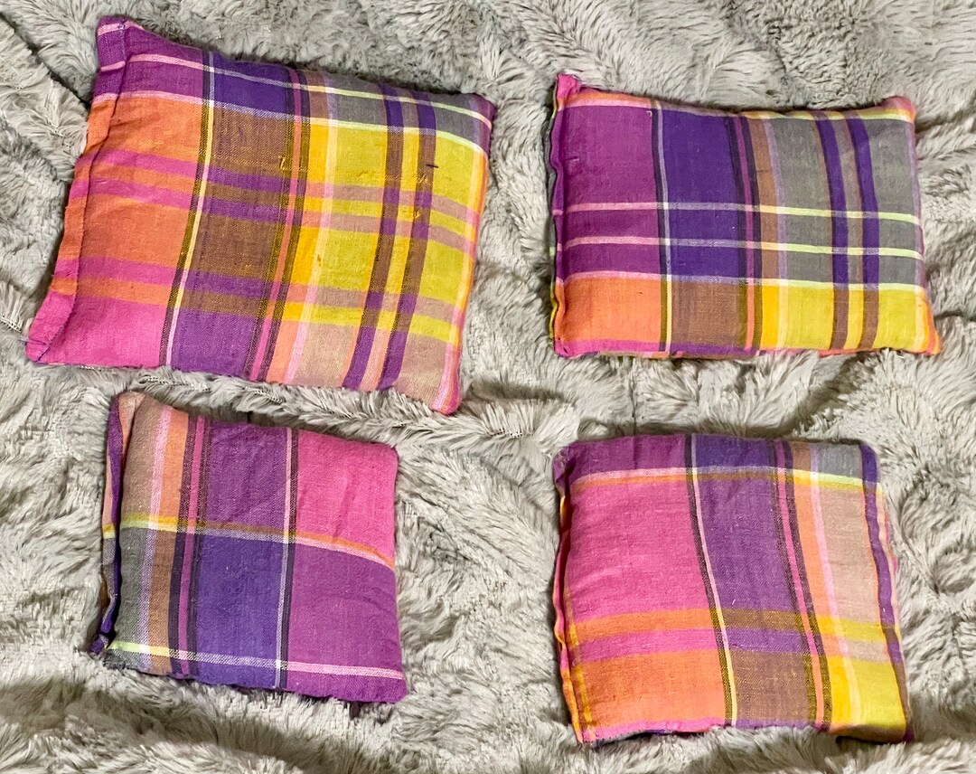 Microwave Rice Pack. Pink&purple Plaid. Rice Bag for Heat/cold Therapy ...