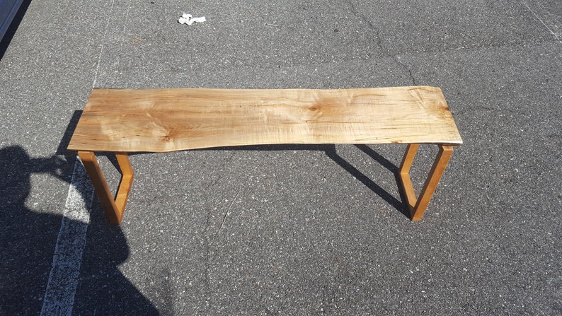 Maple Live Edge Bench - Etsy