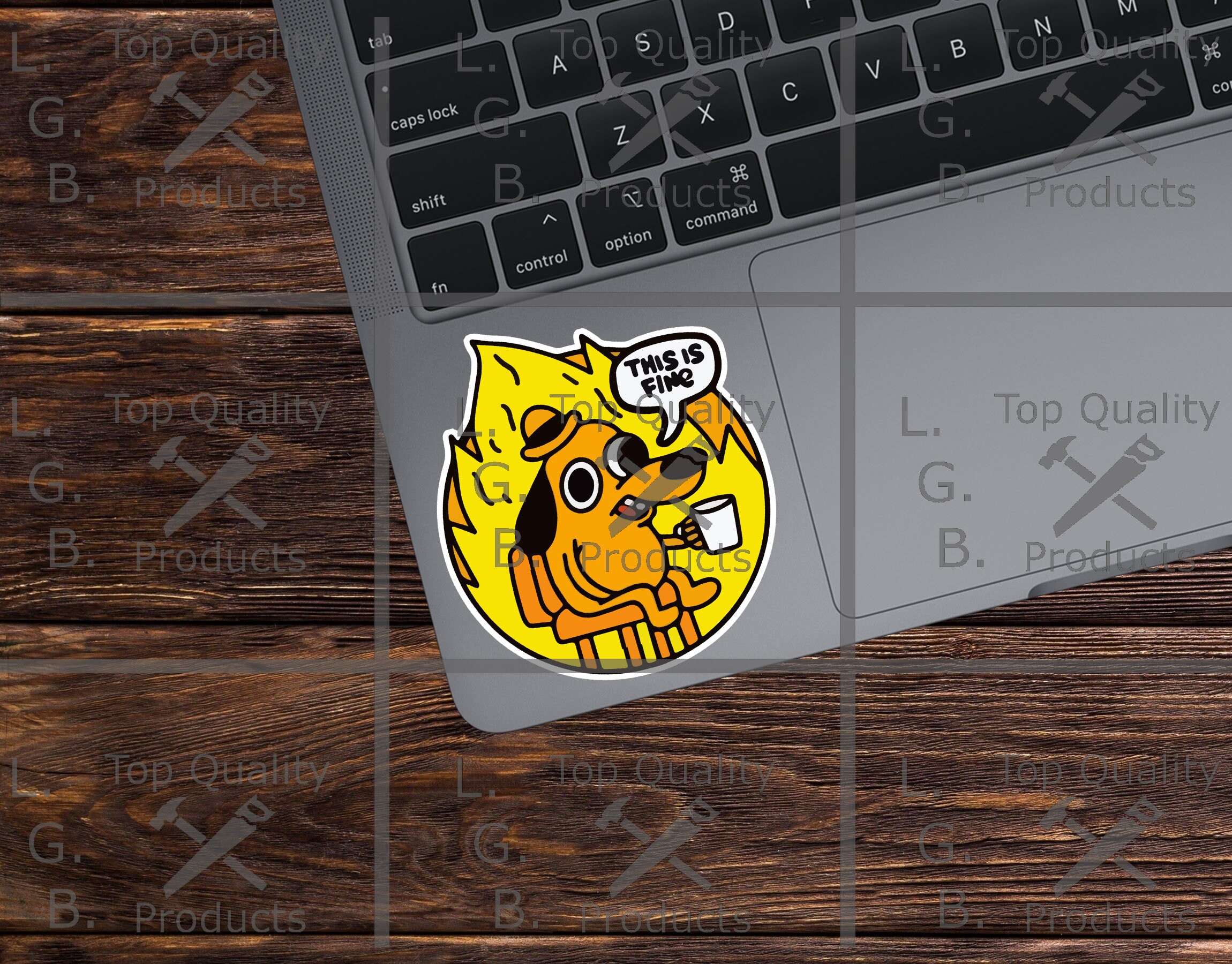 This is Fine Funny Dumpster Fire, Dog Meme Fire Sticker for Toolbox ...