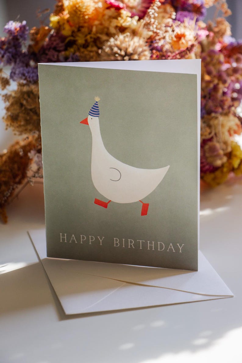 Birthday Duck // Birthday Card - Etsy