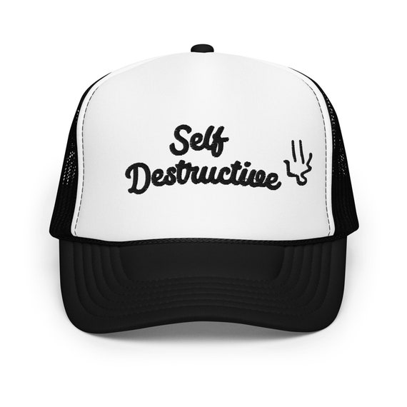 Self Destructive Foam Trucker Hat - Etsy