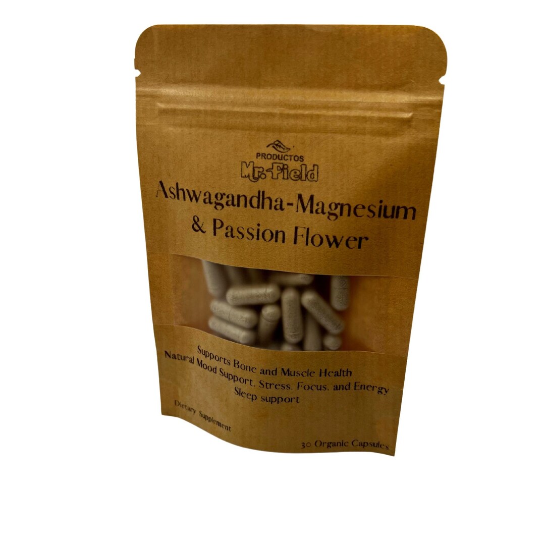 Ashwagandha Magnesium Passion Flower 100% Pure Capsules 500mg - Etsy