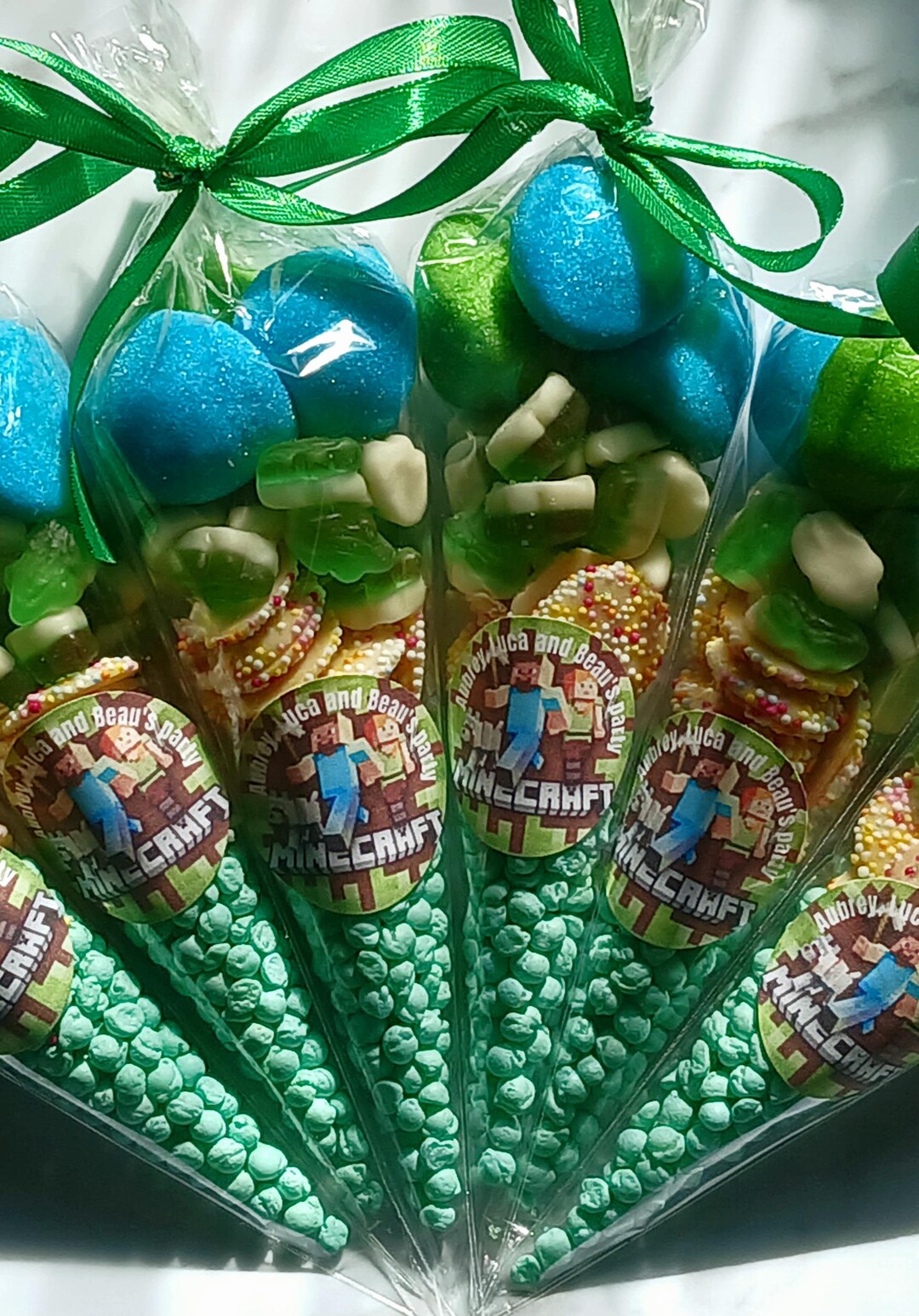 Sweet Cones Minecraft Inspired Prefilled Birthday Personalised Kids ...