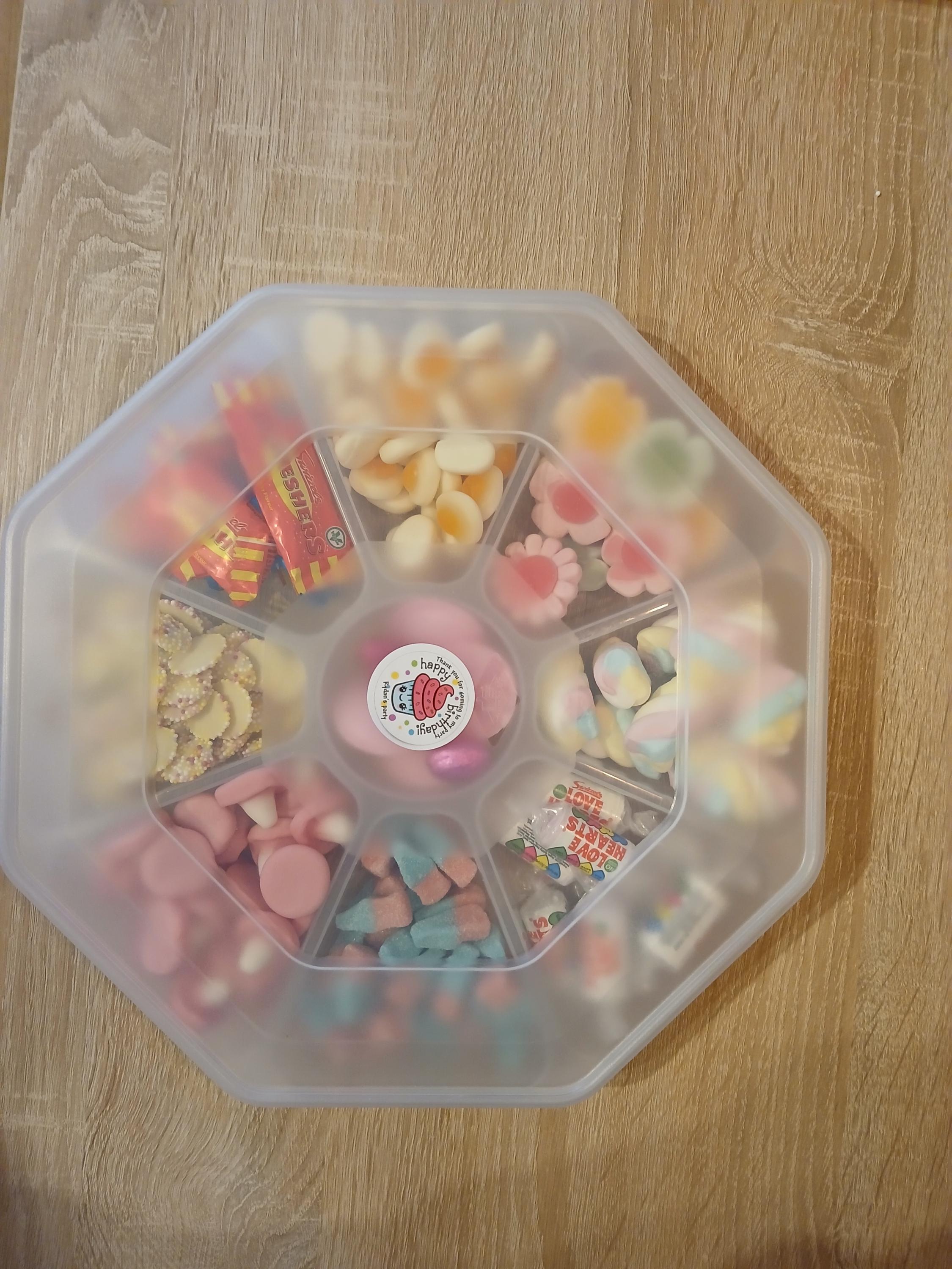 Pick N Mix Platter 9 Sections With Lid 1.2kg of Sweets Candy Birhday ...