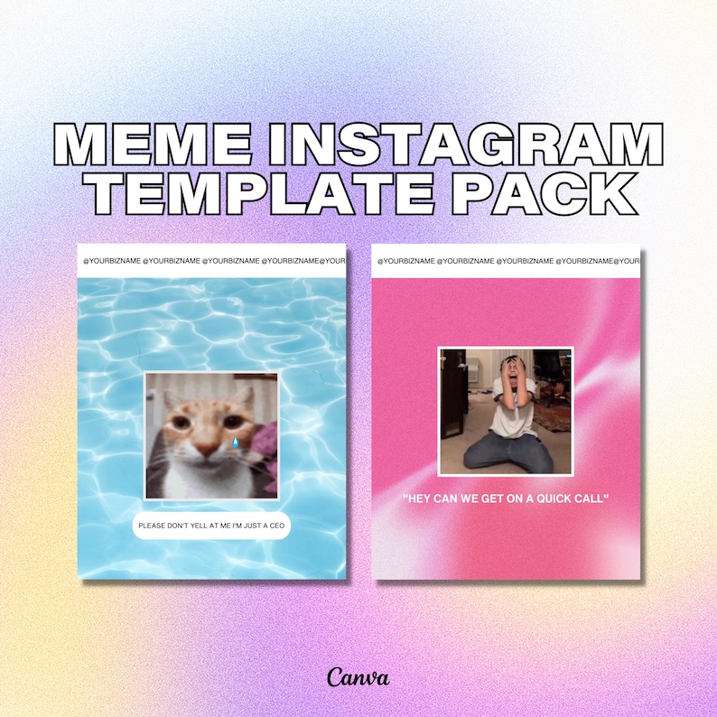 Instagram Canva Meme Templates | Funny Instagram Templates | Aesthetic ...