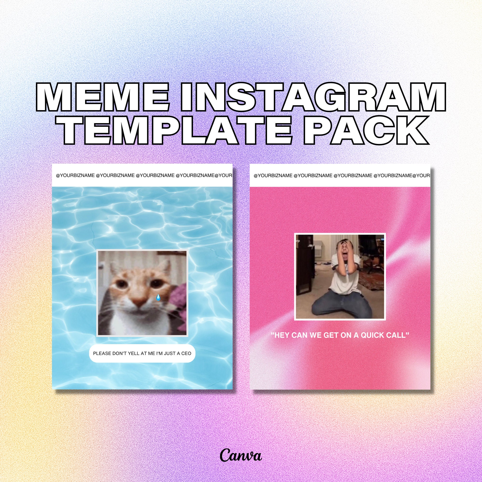 Instagram Canva Meme Templates | Funny Instagram Templates | Aesthetic ...