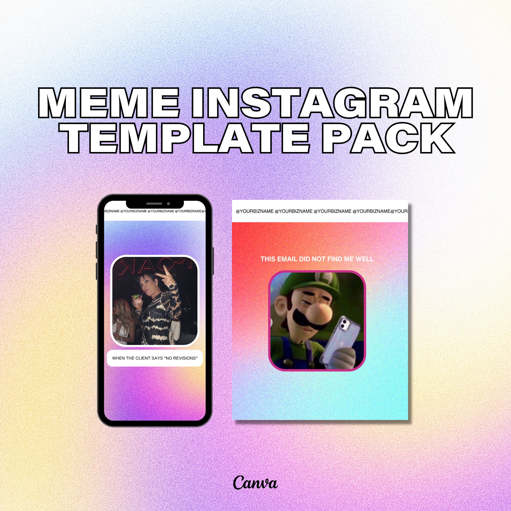 Instagram Canva Meme Templates | Funny Instagram Templates | Aesthetic ...