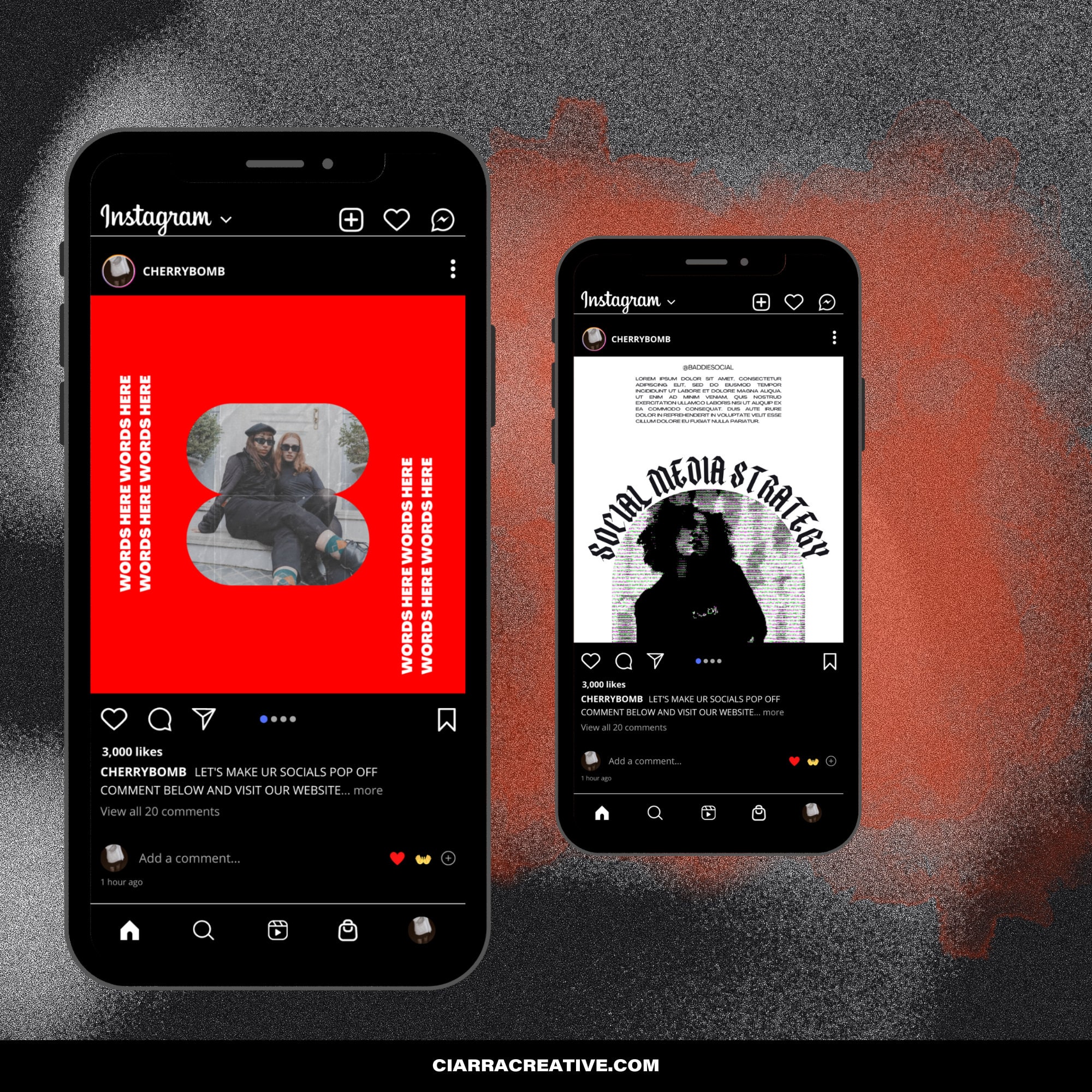 30 Edgy & Bold Instagram Templates Canva | Agency Instagram Templates ...