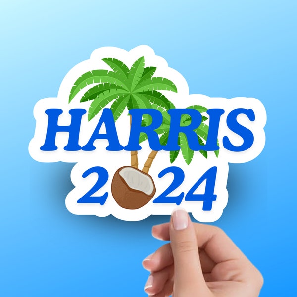 Kamala Harris Coconut Tree Sticker - Etsy