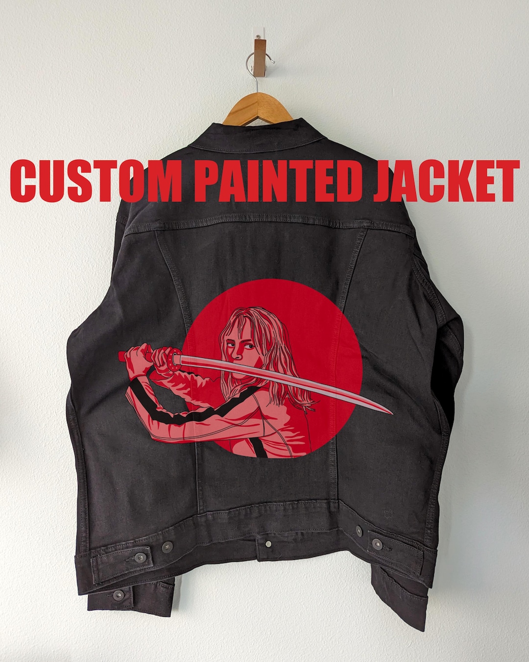 Custom Kill Bill Hand Painted Denim Jacket - Etsy