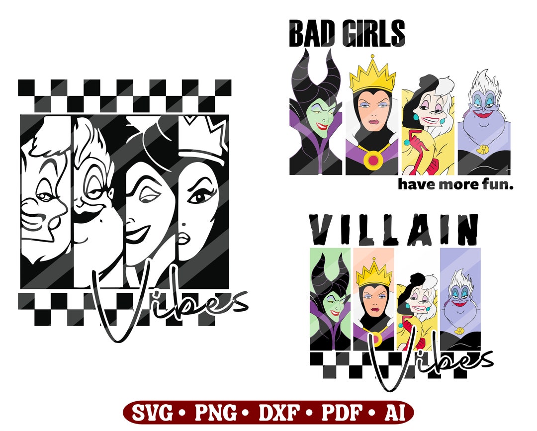 Villain Svg, Villains Svg for Cricut, Villains Png, Maleficent Svg ...