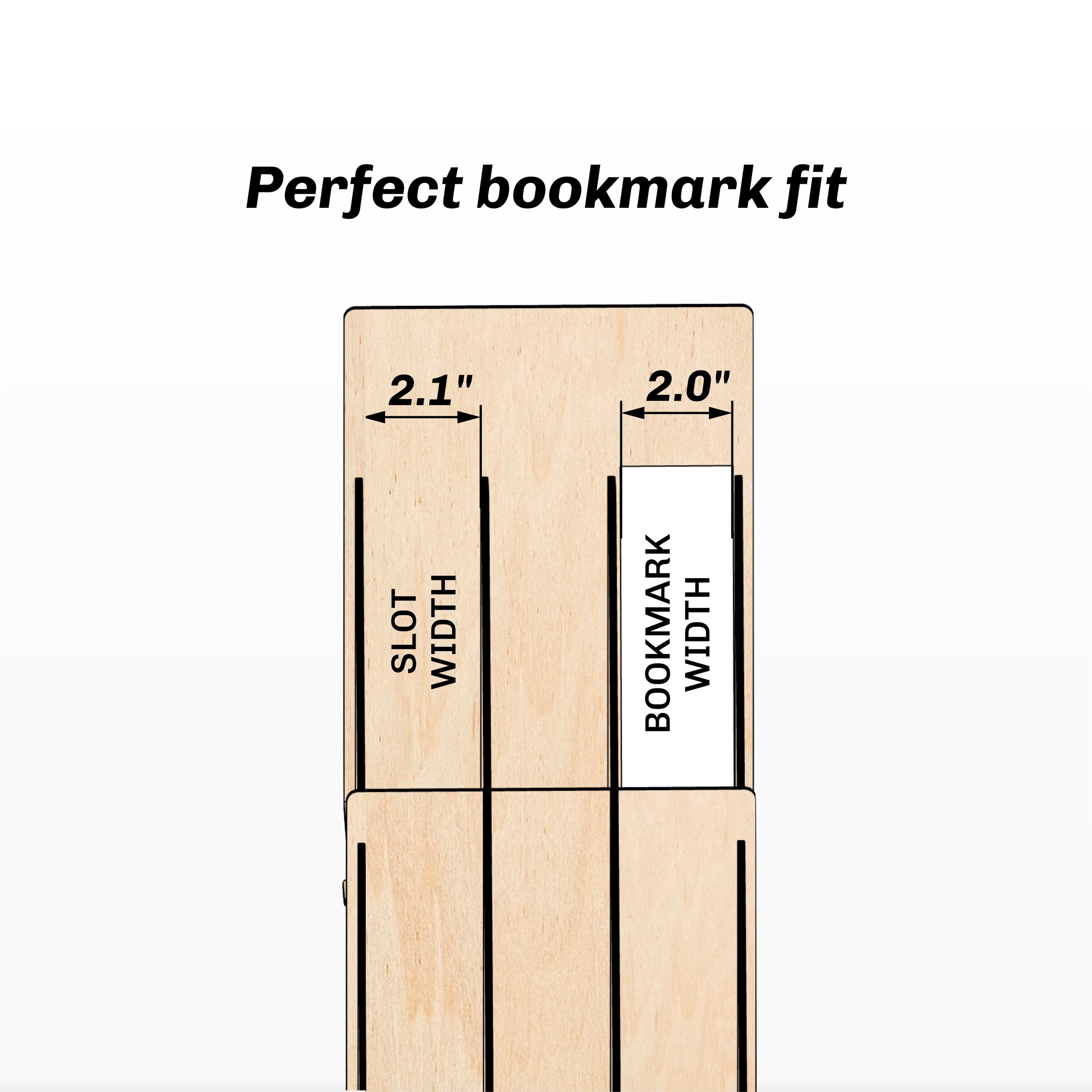 Laser Cut Bookmark Display Stand SVG DXF File, 6 Slot Bookmark Holder ...