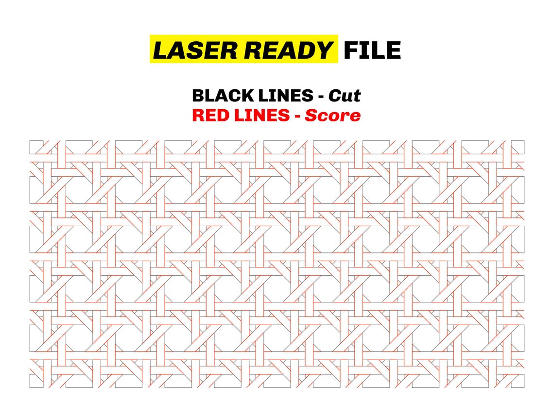 Rattan Pattern SVG - Rattan Laser Cut File for Glowforge Files SVG ...