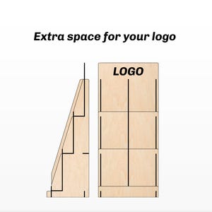 Greeting Card Display Stand SVG DXF Laser Cut File With 3 Tier Fits 5x7 ...