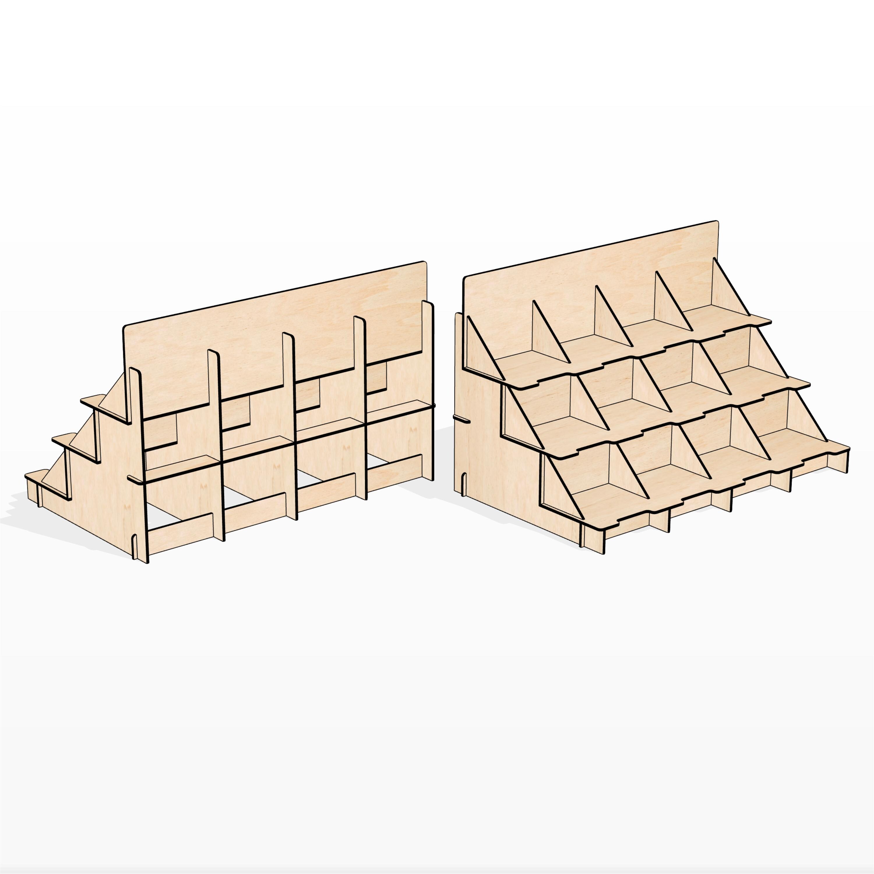 4 Inch Coaster Display Stand SVG DXF Laser Cut Files - Etsy