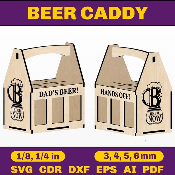 Laser Cut Beer Caddy - Etsy