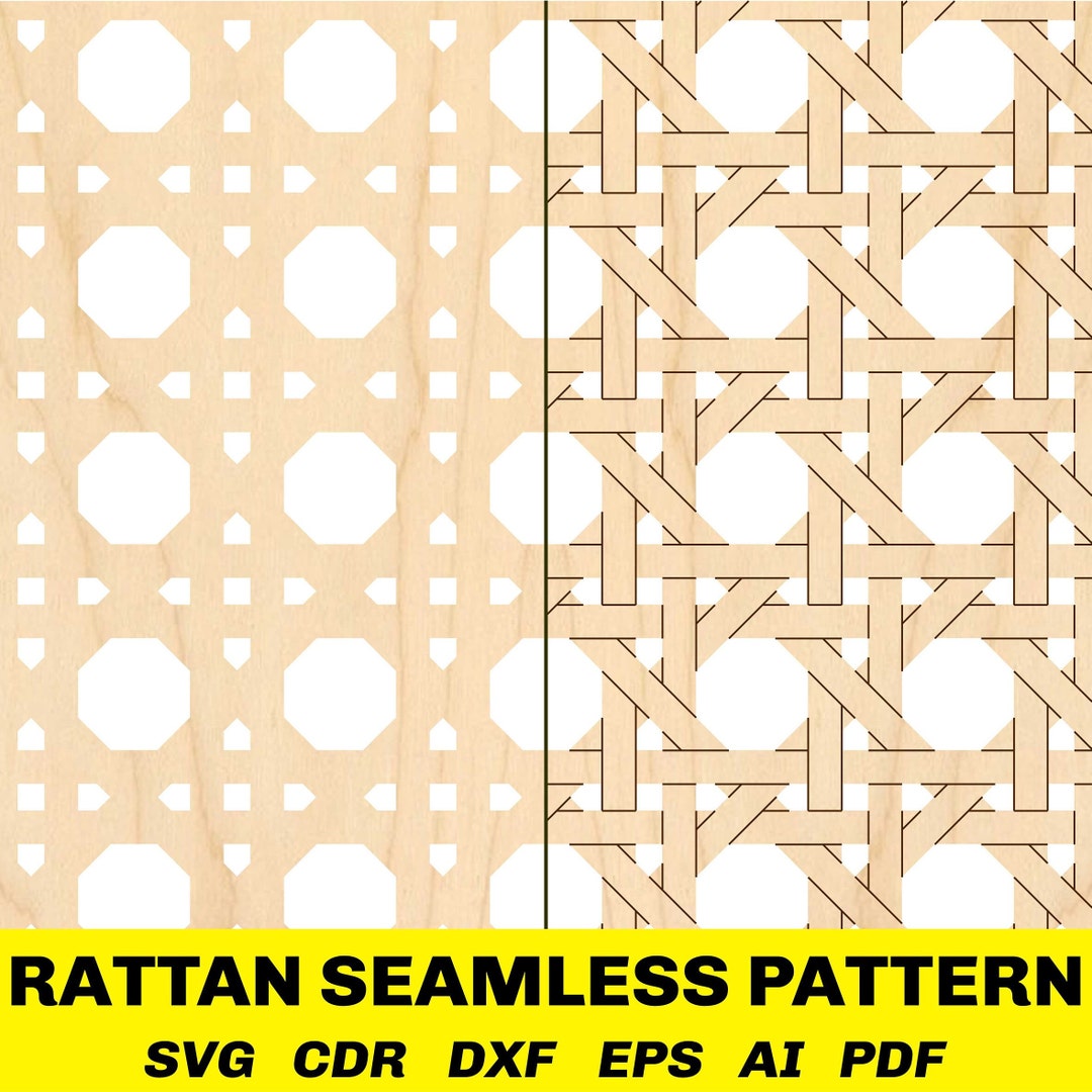 Rattan Pattern SVG - Rattan Laser Cut File for Glowforge Files SVG - Rattan Cane SVG Seamless ...