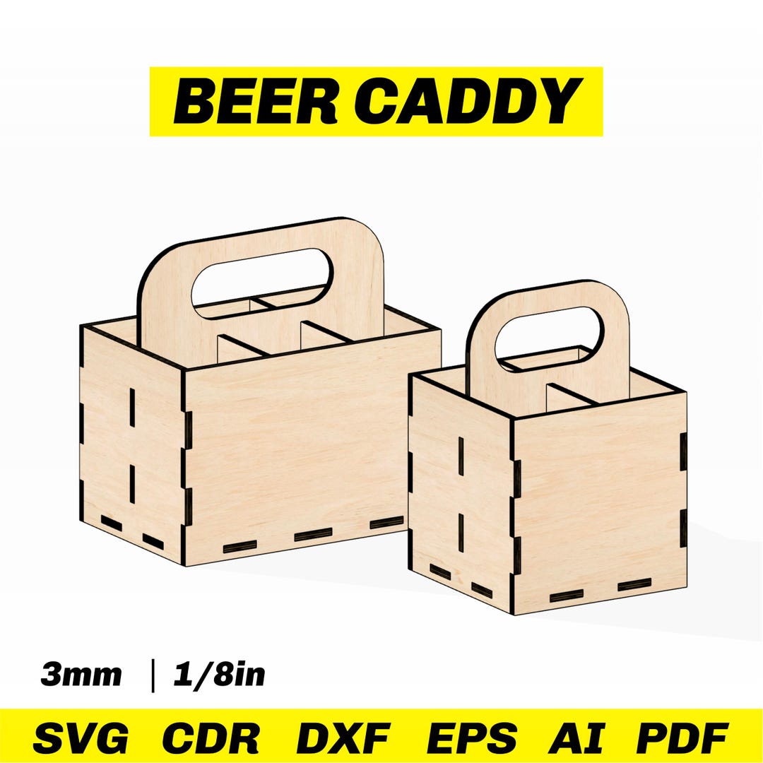 Laser Cut Beer Holder SVG File | Beer Caddy SVG Template - Etsy