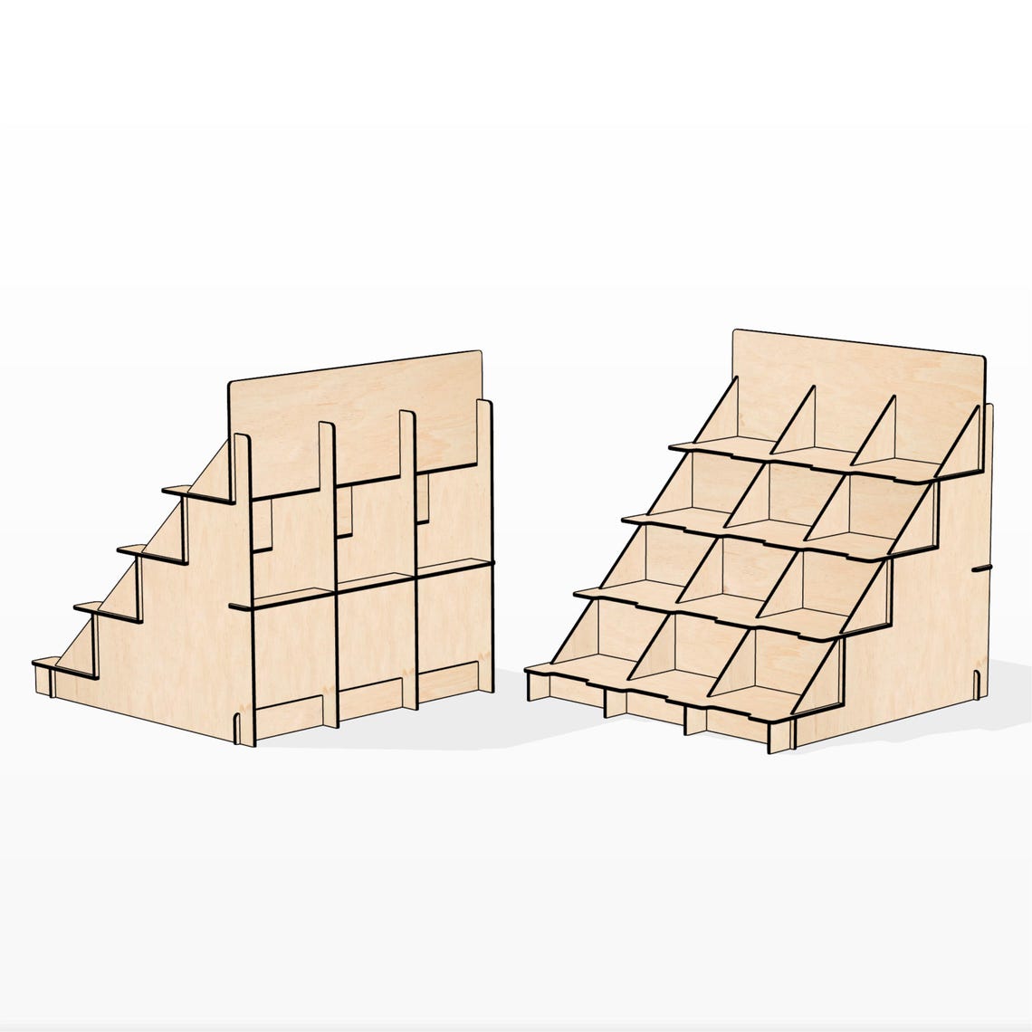4x4 Coaster Display Stand SVG DXF Laser Cut Files - Etsy