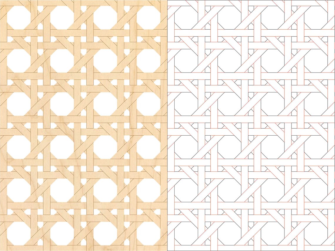 Rattan Pattern SVG - Rattan Laser Cut File for Glowforge Files SVG ...