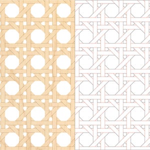 Rattan Pattern SVG - Rattan Laser Cut File for Glowforge Files SVG ...