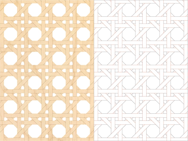 Buy Rattan Pattern SVG Rattan Laser Cut File for Glowforge Files Online ...