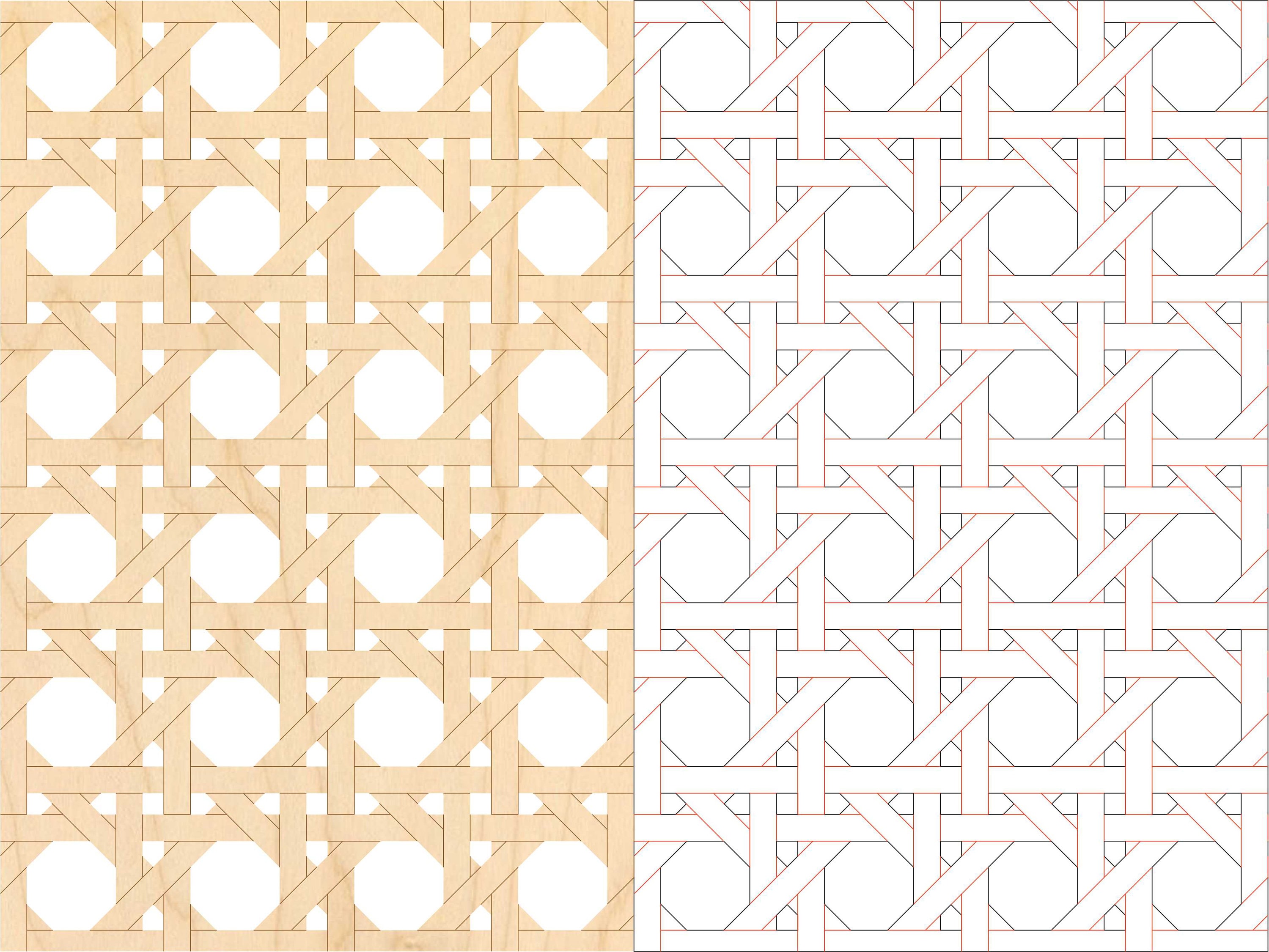 Rattan Pattern SVG Rattan Laser Cut File for Glowforge Files - Etsy Canada