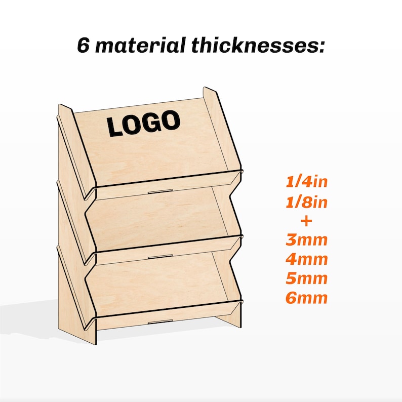 Retail Counter Display Stand SVG DXF Laser Cut File for Table Display ...