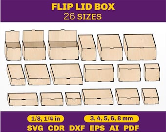 Slanted Lid Box (laser Cut File) - Etsy