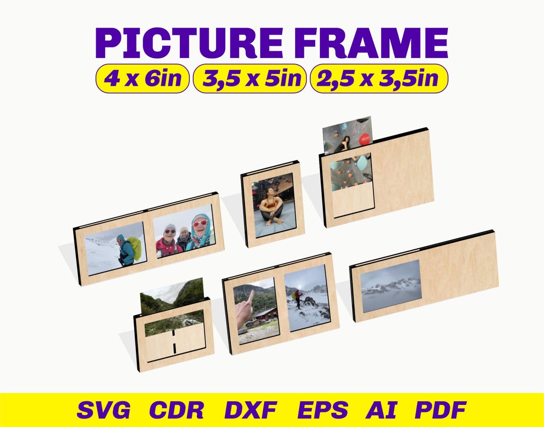 4x6 Picture Frame Laser Cut File - Photo Frame SVG for Glowforge and ...