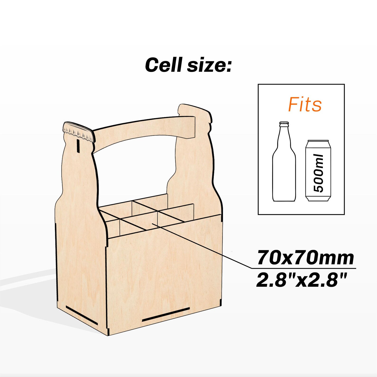 Beer Caddy SVG Box Laser Cut 4 & 6 Pack Holder File for Can Bottle and ...
