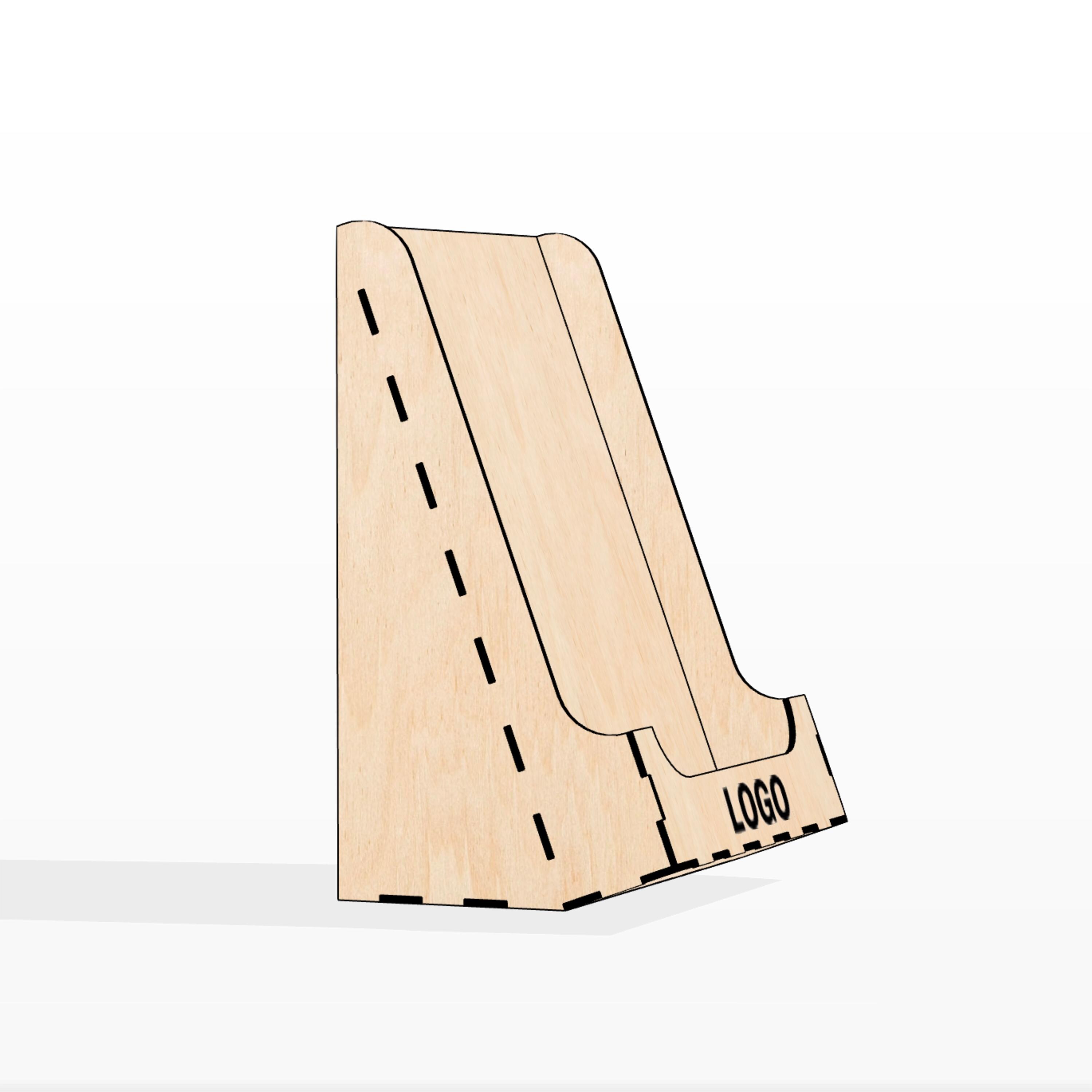 A4 Flyer Holder Dxf Laser Cut Files Brochure Stand Svg Promotional ...
