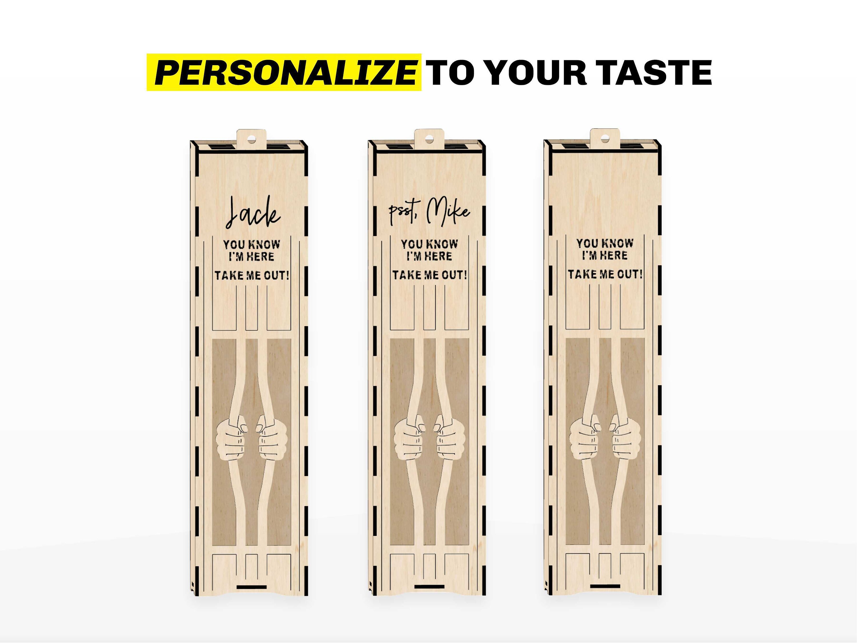 Jailed Wine Box SVG Laser Cut File Wine Gift Box Template - Etsy UK