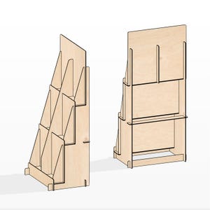 Greeting Card Display Stand SVG DXF Laser Cut File With 3 Tier Fits 5x7 ...