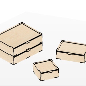 Laser Cut Box With Lid - Storage Box Laser Cut Files Box With Slide Lid ...