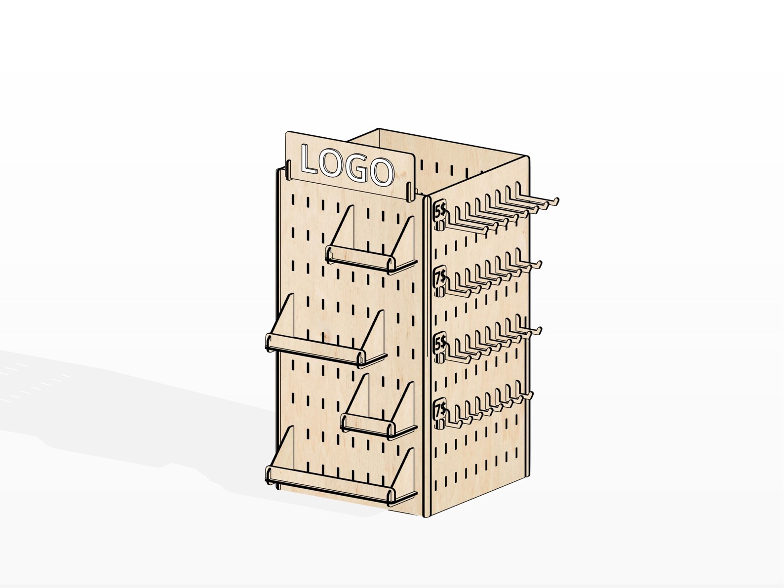 Display Rack SVG - Jewelry, Earring, Keychain, Retail Display Stand ...