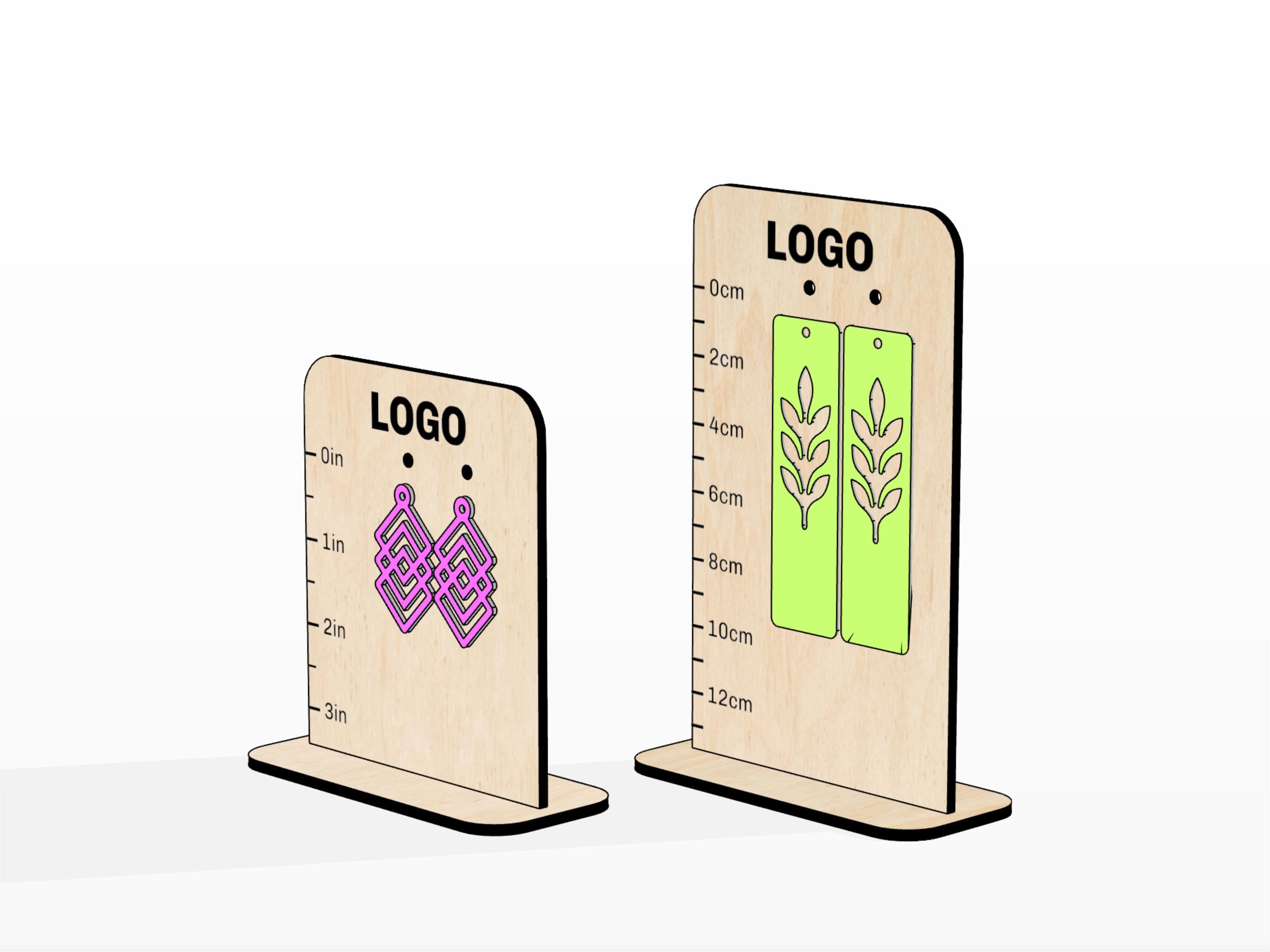 Earring Display Stand SVG: Laser Cut Jewelry Ruler (digital Download ...