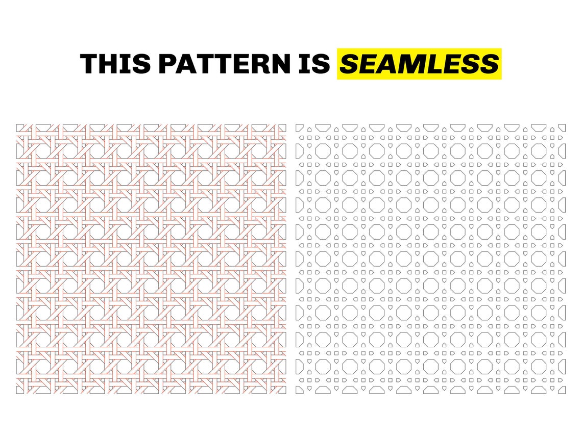 Rattan Pattern SVG - Rattan Laser Cut File for Glowforge Files SVG ...