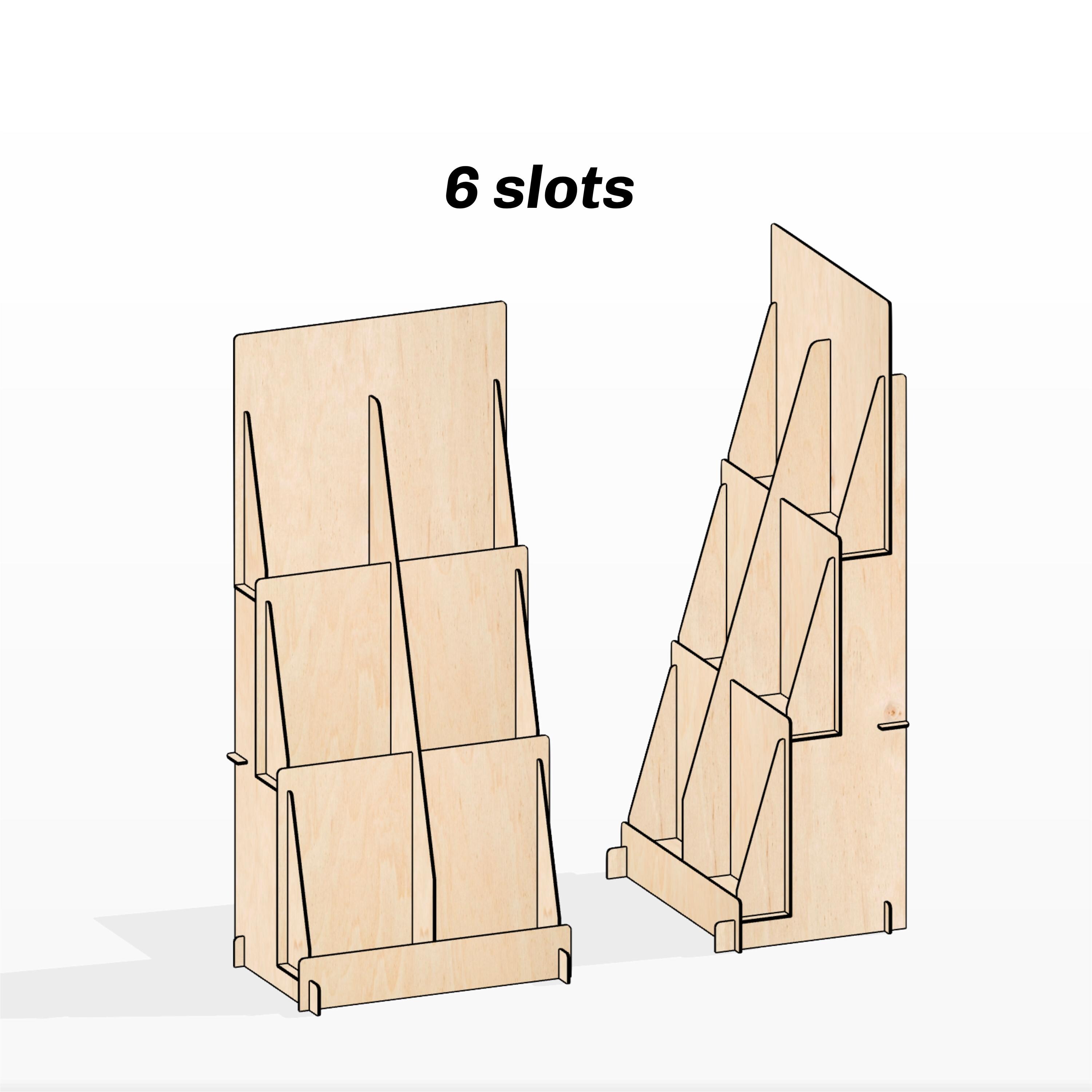 Greeting Card Display Stand SVG DXF Laser Cut File With 3 Tier Fits 5x7 ...