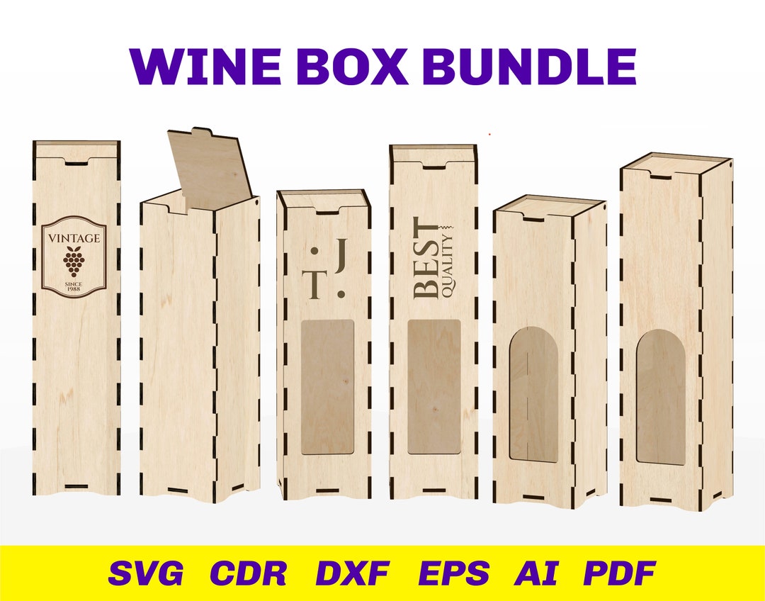 Wine Box SVG Laser Cut File: Gift Box Template (digital Download) - Etsy