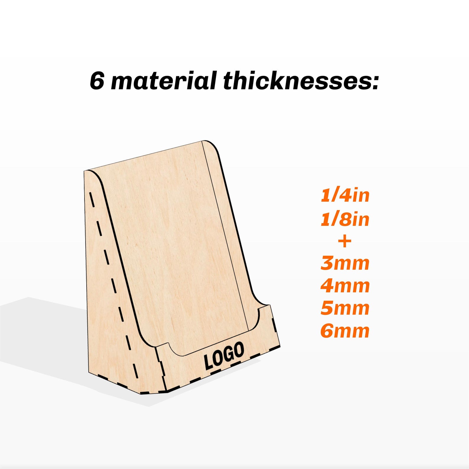 A4 Flyer Holder Dxf Laser Cut Files Brochure Stand Svg Promotional ...