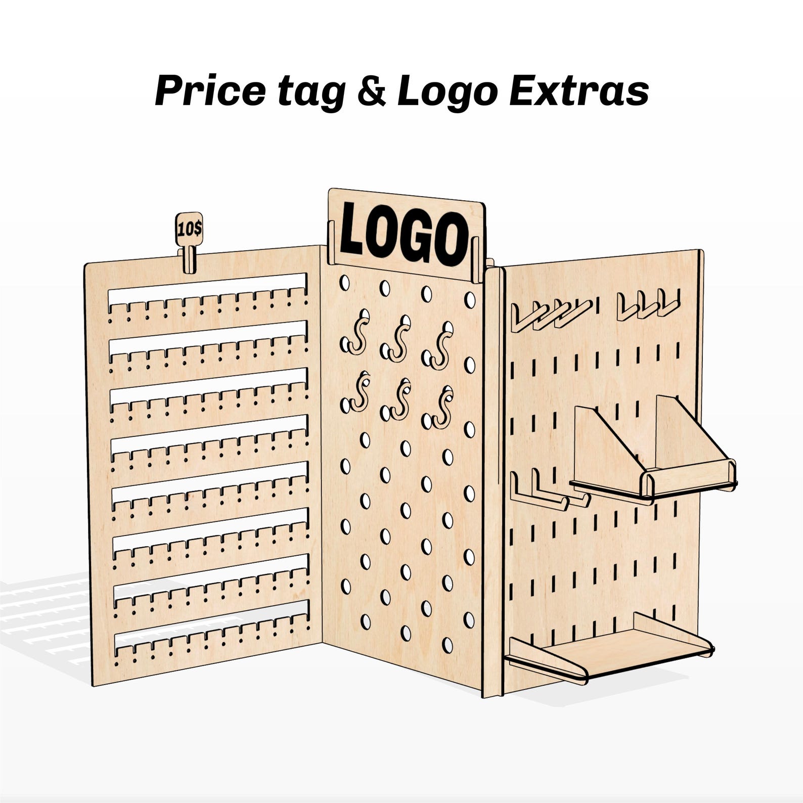 Keychain Display Ornament Stand SVG File Jewelry Earring Stand Laser ...